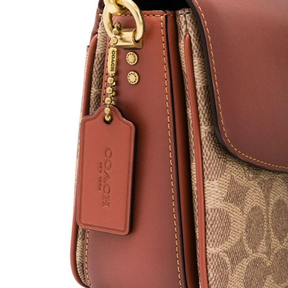 Coach | Bags | Coach Cassie 9 Signaturetan Rust Crossbody Canvas Bag ...